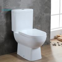 China HAS Floor Mounted Two Piece Toilet Bowl 760x300x600mm Dual Flush Ceramic White for sale