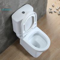 China HAS Floor Mounted Two Piece Toilet Bowl 760x300x600mm Dual Flush Ceramic White for sale