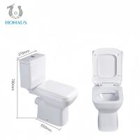 China Modern Two Piece Toilet Bowl 780x370x650mm White Ceramic Dual Flush S P Trap Floor Mounted for sale