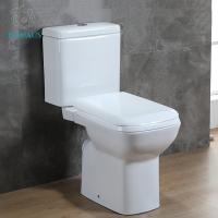 China Modern Two Piece Toilet Bowl 780x370x650mm White Ceramic Dual Flush S P Trap Floor Mounted for sale