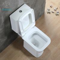 China Modern Two Piece Toilet Bowl 780x370x650mm White Ceramic Dual Flush S P Trap Floor Mounted for sale