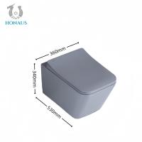 China Wall Hung Toilet Bowl P Trap Dual Flush 3/6L Self Clean Glaze High Temp 1280°C 530x340x360mm for sale