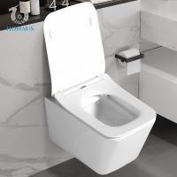 China Wall Hung Toilet Bowl P Trap Dual Flush 3/6L Self Clean Glaze High Temp 1280°C 530x340x360mm for sale