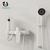 China Luxury Modern Exposed Valve Showers Brass Body Electroplated Surface Three Outlets for sale