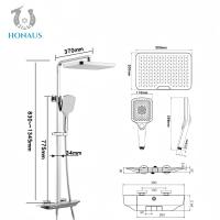 China Bathroom Exposed Valve Showers Three Outlets Multi Modes Spray Full Brass Chrome for sale