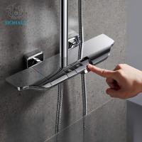 China Bathroom Exposed Valve Showers Three Outlets Multi Modes Spray Full Brass Chrome for sale
