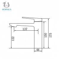 China Premium Quality Wash Basin Faucet Brass Body Elegant Deck Mounted Chromed Surface for sale