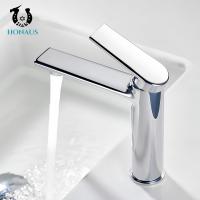 China Premium Quality Wash Basin Faucet Brass Body Elegant Deck Mounted Chromed Surface for sale