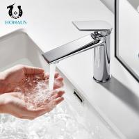 China Premium Quality Wash Basin Faucet Brass Body Elegant Deck Mounted Chromed Surface for sale