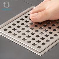China Luxury Stainless Steel Floor Drain 150x150x40mm Fast Drainage for Bathroom Shower for sale