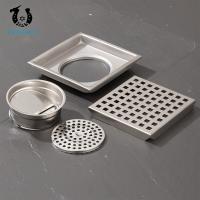 China Luxury Stainless Steel Floor Drain 150x150x40mm Fast Drainage for Bathroom Shower for sale