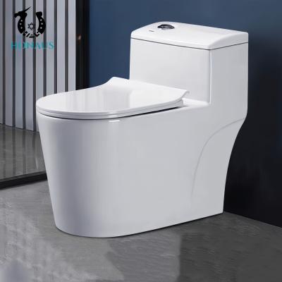 China One Piece Toilet Bowl 715x380x620mm S Trap 300mm Dual Flush White Ceramic Floor Mounted for sale