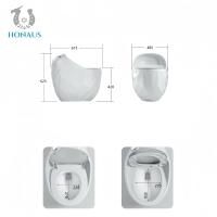 China HAS One Piece Ceramic Toilet Bowl Egg Shape Luxury 673x485x625mm Dual Flush 3.5-4L for sale