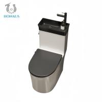 China Multi Function White Ceramic One Piece Toilet Bowl & Basin Water Saver Hotel Use S Trap for sale