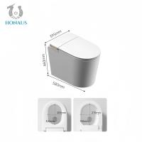 China Hotel Use Smart Intelligent Toilet Small Size Bathroom Digital Display UV Sterilization for sale