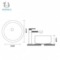 China Retro Bathroom Countertop Basin Round Best Ceramic Electroplated Surface Anti Stain for sale