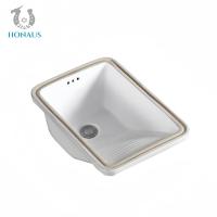 China Practical Ceramic Inset Basin with Washboard 550x465x230mm White for Home Laundry for sale