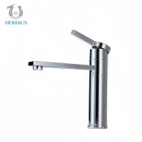 China Classic Full Brass Wash Basin Faucet Hotel Use Chrome Surface Ceramic Valve Hot Cold Mixer for sale