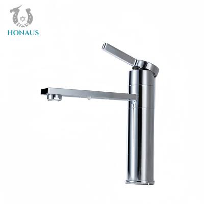 China Classic Full Brass Wash Basin Faucet Hotel Use Chrome Surface Ceramic Valve Hot Cold Mixer for sale