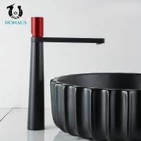 China Luxury Art Basin Faucet Brass Electroplated Hot Cold Water Mixer Deck Mounted for sale