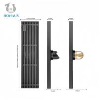 China Brass Floor Drain 800x80mm Gun Grey Fast Drainage Anti Block for Bathroom Shower for sale