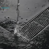 China Brass Floor Drain 800x80mm Gun Grey Fast Drainage Anti Block for Bathroom Shower for sale