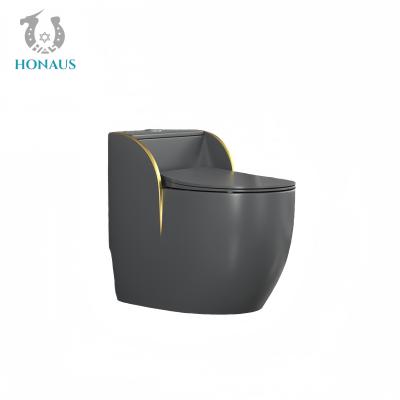 China HAS One Piece Ceramic Toilet Bowl 575x425x650mm Dual Flush Siphonic Floor Mounted for sale