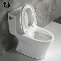 China Classic Two Piece Toilet Bowl Side Flush Button Best Ceramic Single Flush White for sale