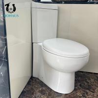 China White Ceramic Corner Two Piece Toilet Bowl 790x380x680mm Floor Mounted Space Saver for sale