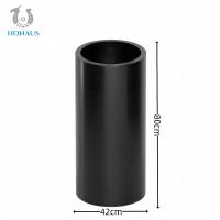 China Modern Stainless Steel Full Pedestal Wash Basin 420x800mm Black Customizable for sale