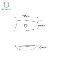 China Luxury Bathroom Countertop Basin High Quality Ceramic Art Design Shape Black for sale