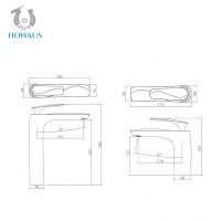 China Elegant Brass Wash Basin Faucet Mixer Hot Cold Water Deck Mounted 0-90 Degree for sale