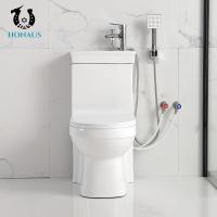 China Practical Ceramic One Piece Toilet Bowl with Basin Water Saver S/P Trap 700x390x780mm for sale