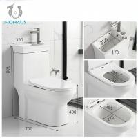 China Practical Ceramic One Piece Toilet Bowl with Basin Water Saver S/P Trap 700x390x780mm for sale