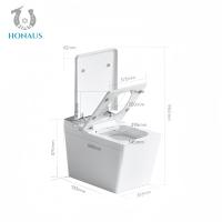 China Rectangular Smart Intelligent Toilet Ceramic Night Light Multi Washes Auto Flush 475x365x535mm for sale