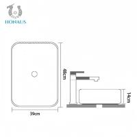 China Retro Ceramic Countertop Basin 390x140x480mm Customizable Art Design for Hotel Home for sale