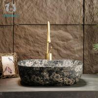 China Retro Ceramic Countertop Basin 390x140x480mm Customizable Art Design for Hotel Home for sale