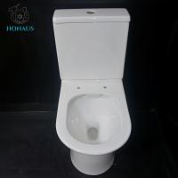 China Modern Two Piece Toilet Bowl 810x380x620mm Ceramic White Dual Flush Floor Mounted for sale