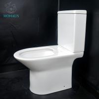 China Modern Two Piece Toilet Bowl 810x380x620mm Ceramic White Dual Flush Floor Mounted for sale