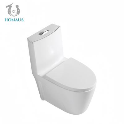 China HAS One Piece Ceramic Toilet Bowl Dual Flush Floor Mounted 680x350x660mm Siphonic for sale