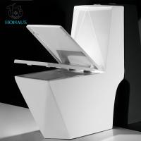 China Ceramic One Piece Toilet Bowl Diamond Cut Shape Modern Style Multi Colors for sale