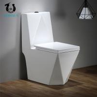 China Ceramic One Piece Toilet Bowl Diamond Cut Shape Modern Style Multi Colors for sale