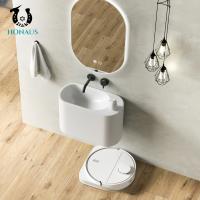 China Modern Wall Hung Sintered Stone Bathroom Basin 450x295x220mm White Hotel Apartment for sale