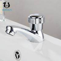 China Practical Wash Basin Faucet Zinc Body Chromed Surface Cold Water Single Handle for sale