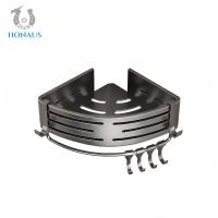 China Wall Mounted Aluminum Bathroom Shelf 223x66x296mm Heavy Load Bearing Gun Grey for sale