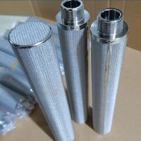 China Backwashable Titanium Stainless Steel Mesh Sintered Porous Metal Filter Cartridge OEM for sale