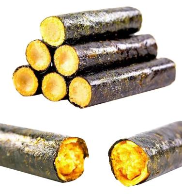 China 90G Per Box Instant Seafood Snack Shrimp Flavor Cod Flavor Meat Floss Flavor Crispy Seaweed Nori Roll Snack for sale
