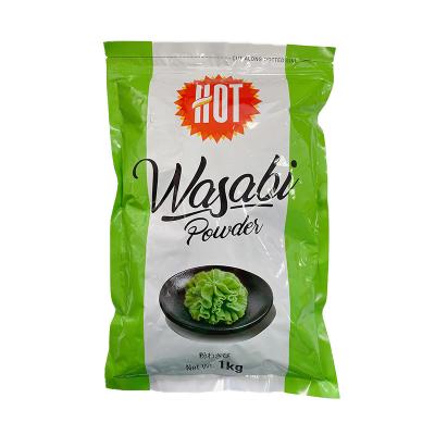 China Wasabi Seasoning Powder Hot Sale Natural Green 100% Fresh Shelf Life Custom Weight Kg Fast Food Mustard for sale
