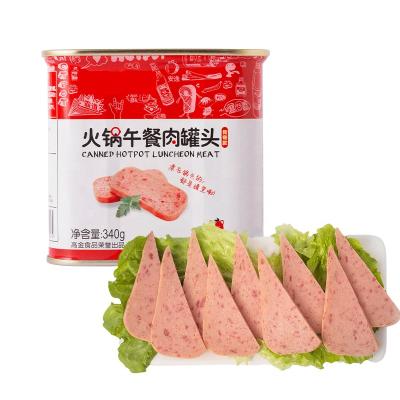 China Dry Food l Lunch Meat Hot Pot Soup Pot Ready to Eat Cooked Food 340G Beef Food Instant Lunch Canned for sale