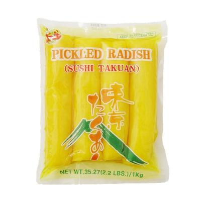 China Oem Wholesale Pickled Vegetables Sushi Food Seasoned Picked Radish for Japanese Sushi Cuisine for sale